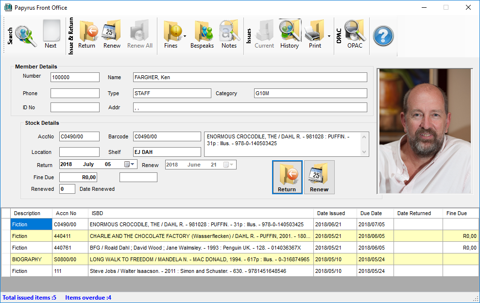- Papyrus Library Administration System